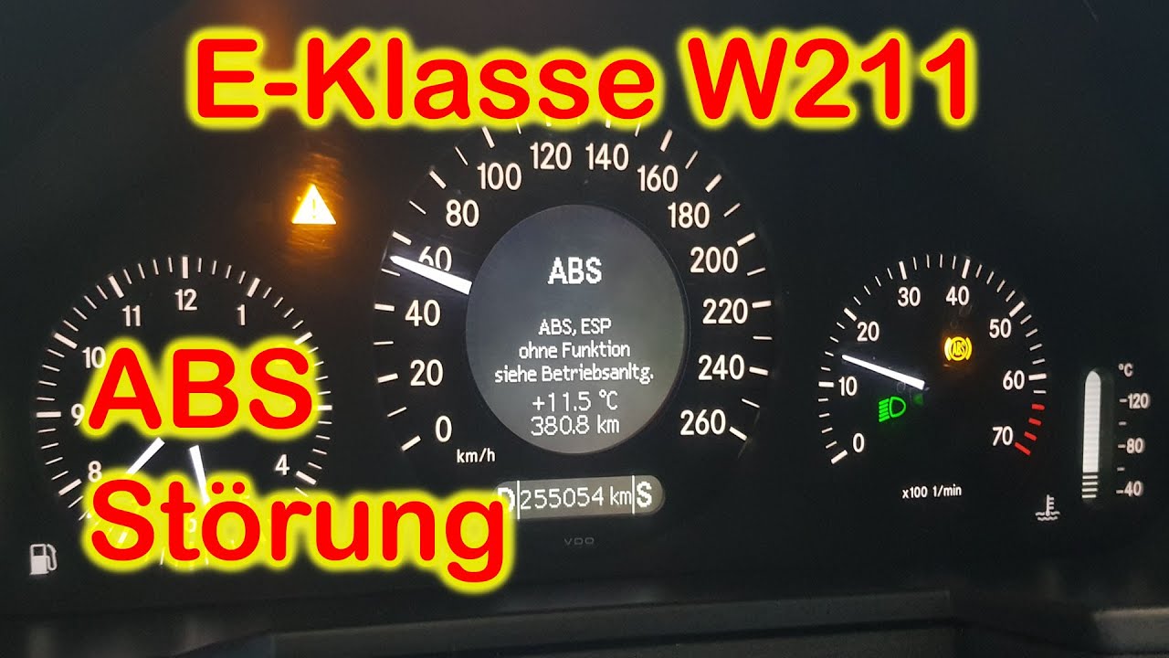ABS Ausfall W211 / S211 daran kann es liegen... - YouTube