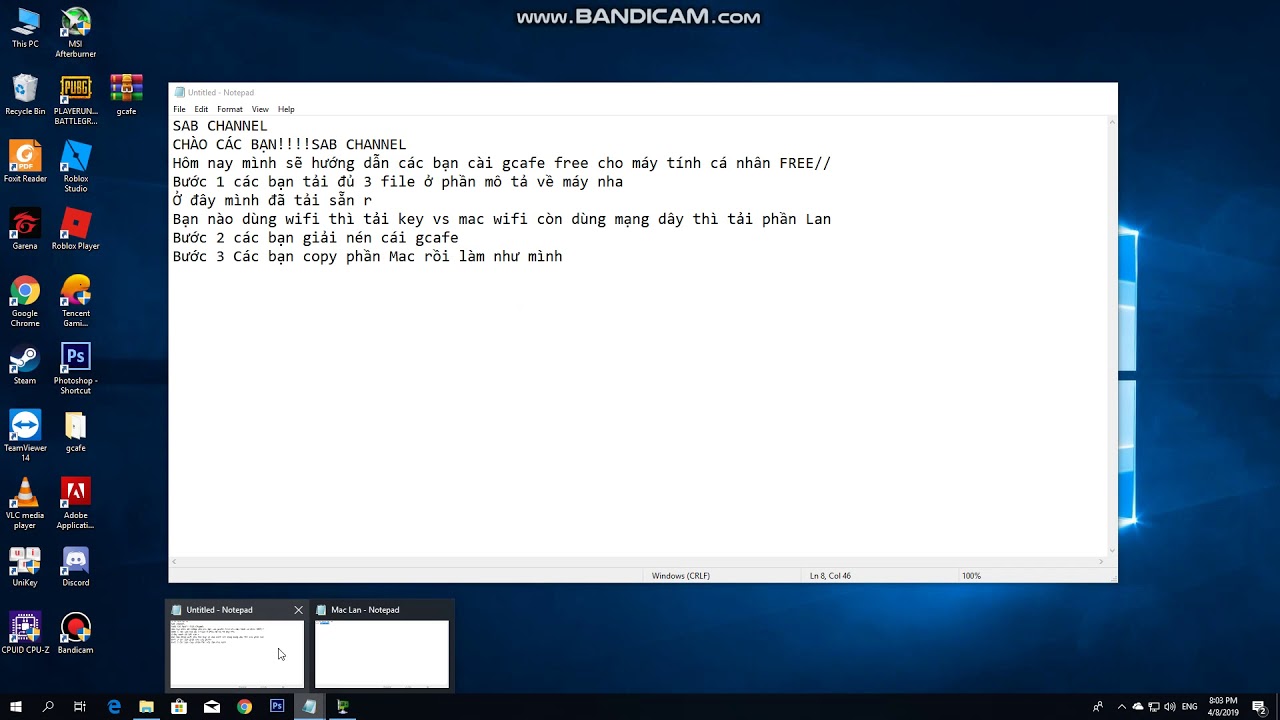 Hướng dẫn cài gcafe free cho máy tính cá nhân. - YouTube