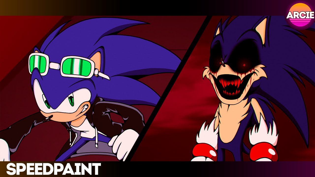 Sonic VS Sonic.EXE ( SpeedPaint ) - YouTube