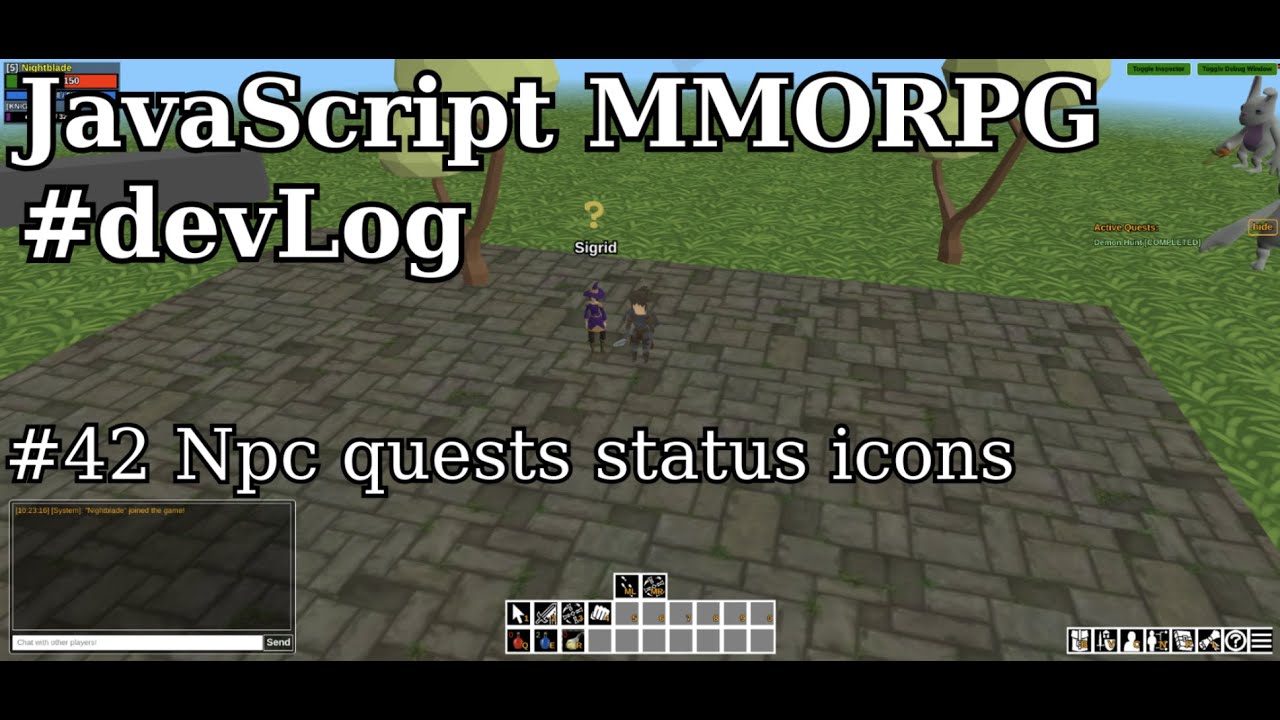 JavaScript MMORPG - Maiu Online - Ep:42 - Npc quests status icons - YouTube