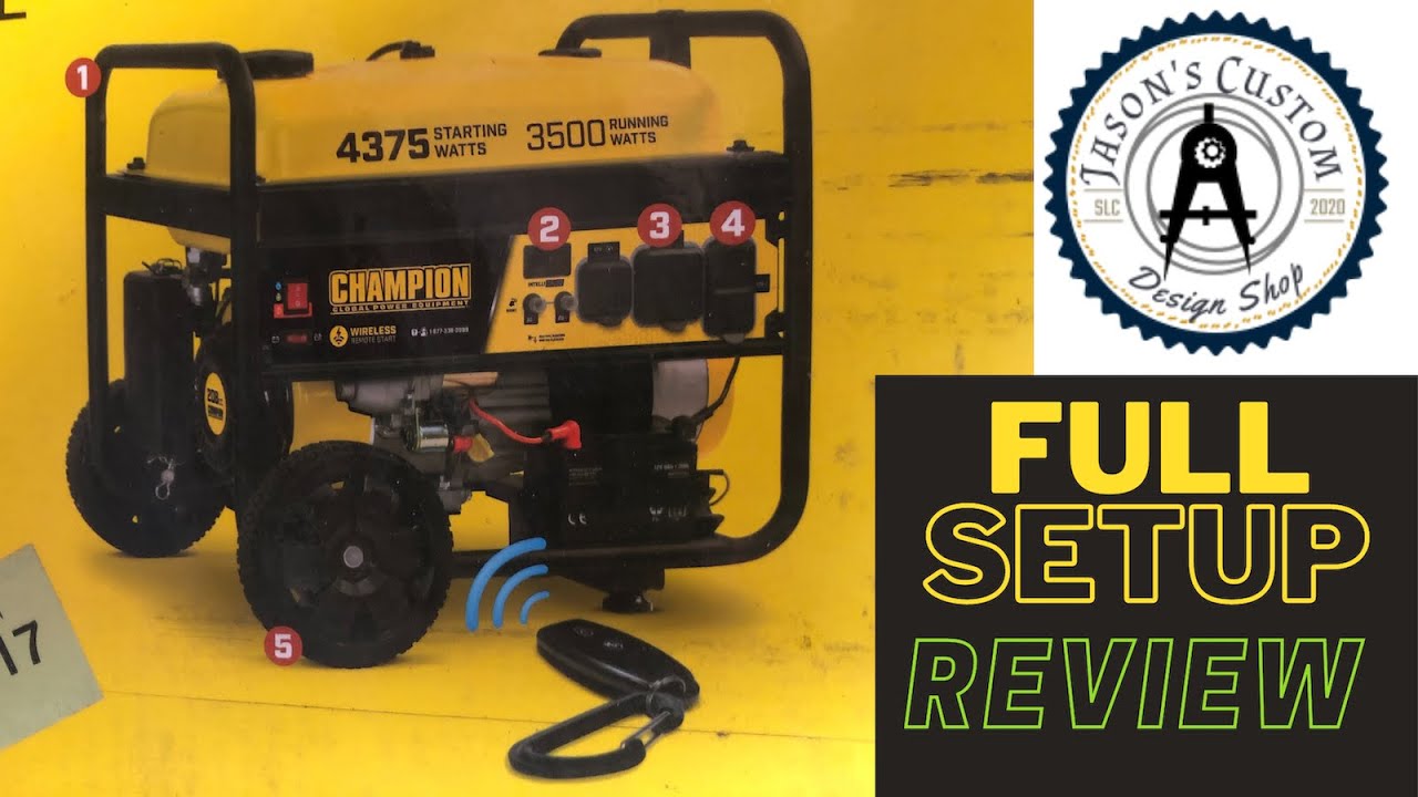 Champion Generator Unboxing setup and remote start! - YouTube