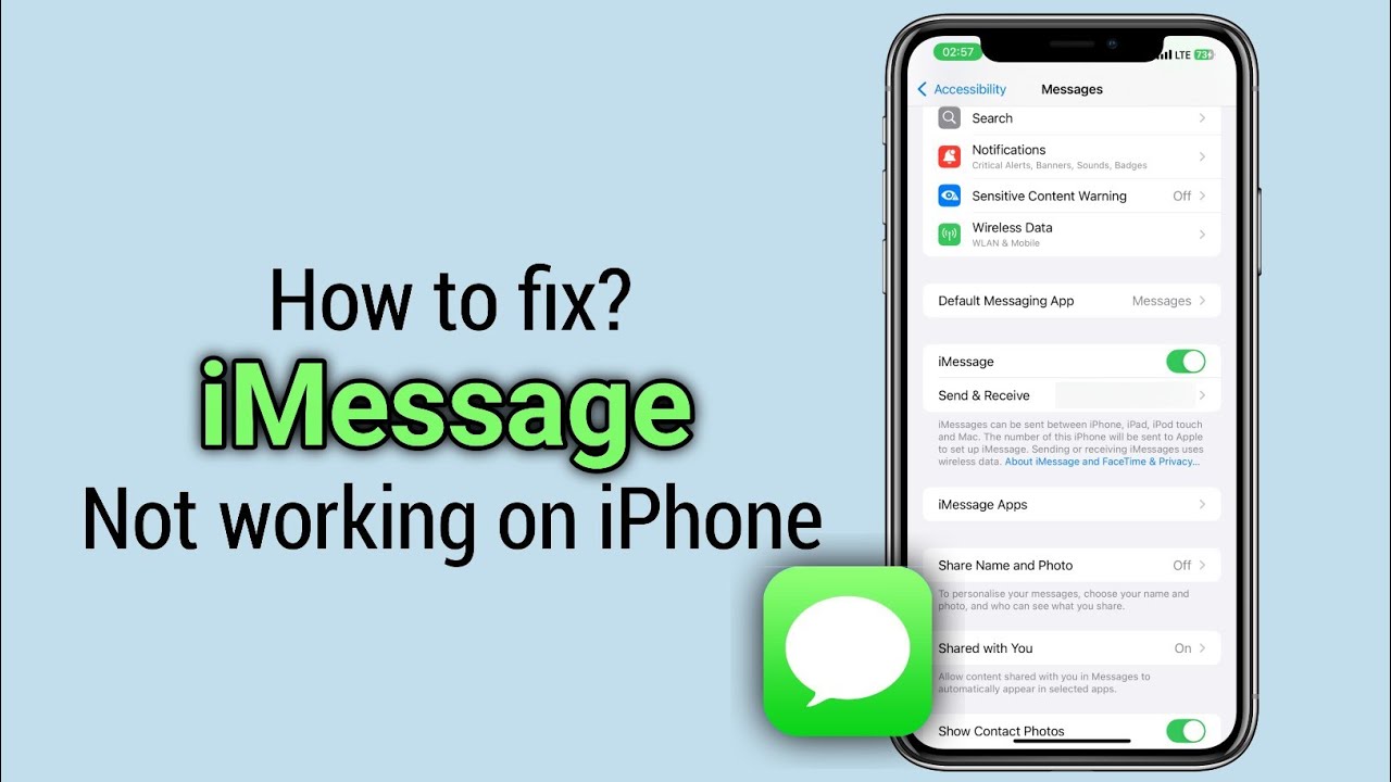 iMessage Not Working on iPhone? Here’s the Fix! (Quick & Easy) - YouTube