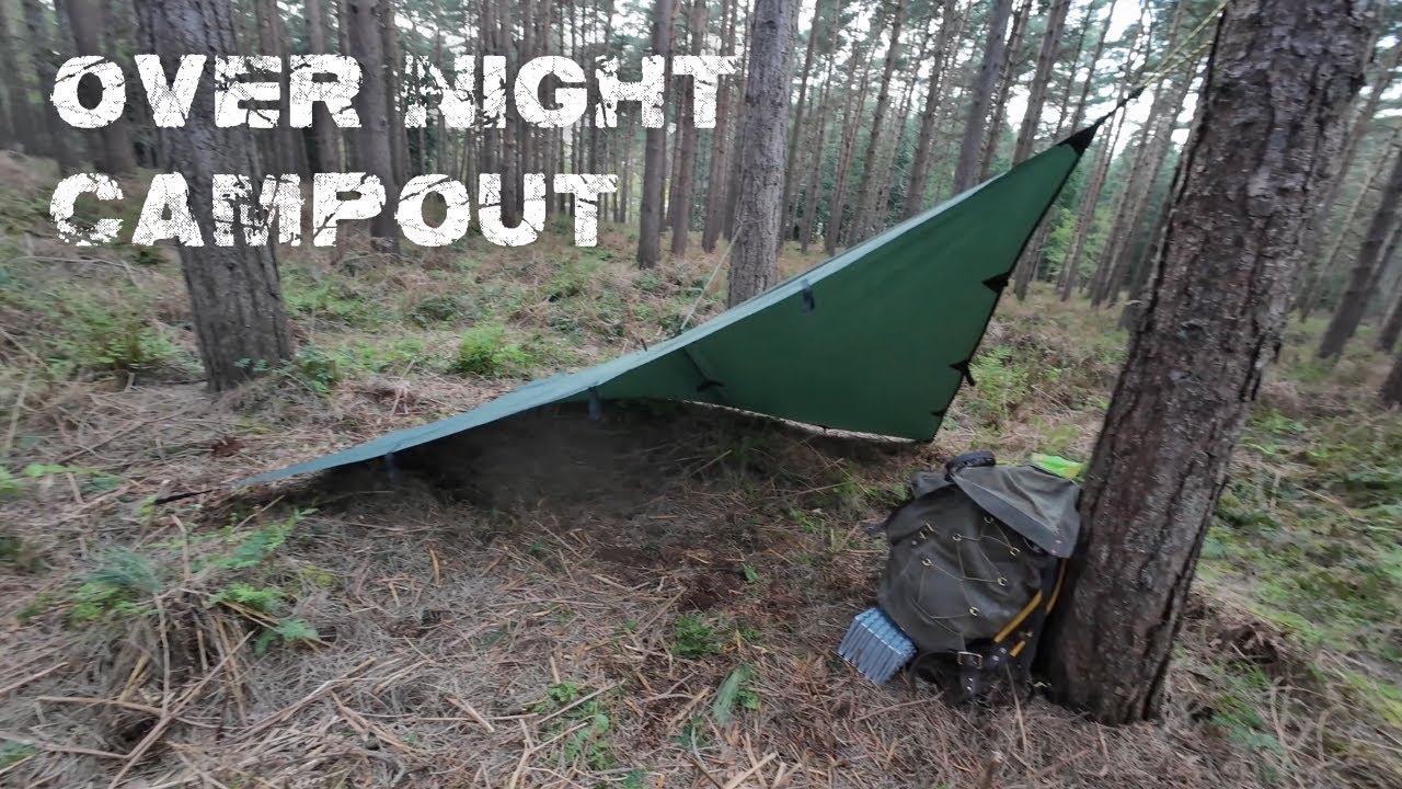 Bushcraft Adventure: Building and Camping Under a Tarp Shelter ...