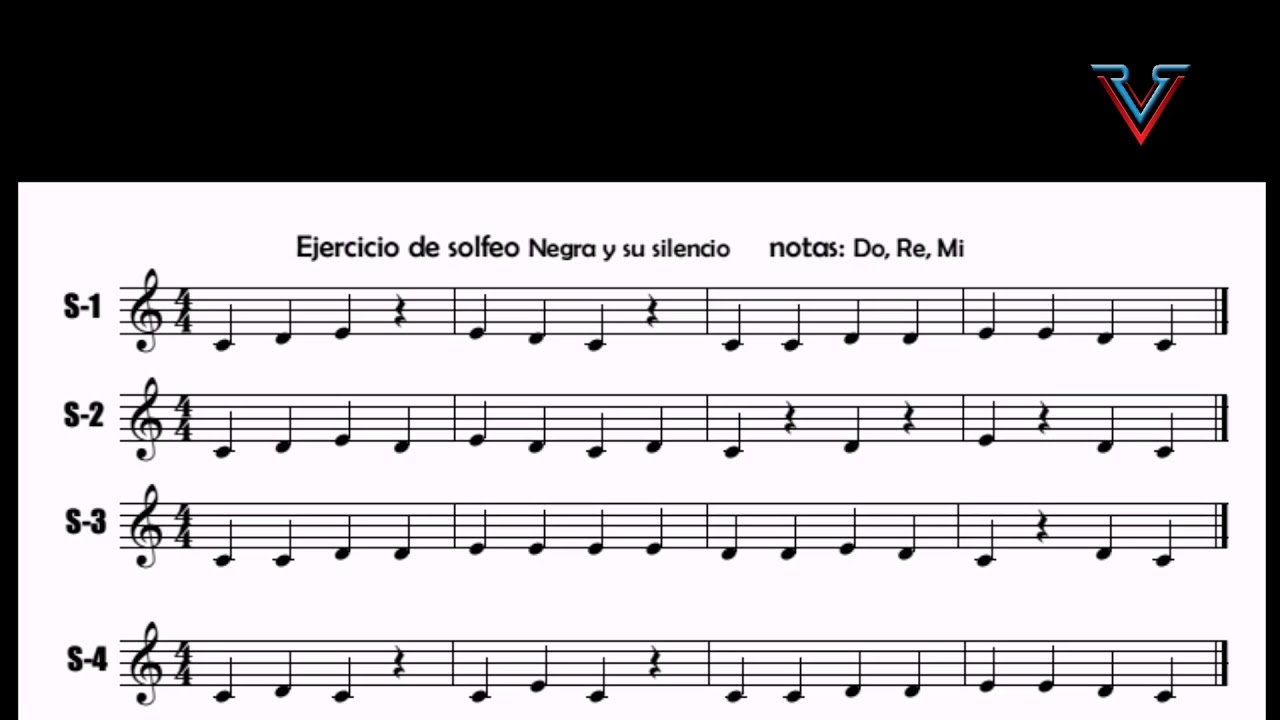Ejercicios de Solfeo básico - Do*Re*Mi {negras y silencio de negra ...