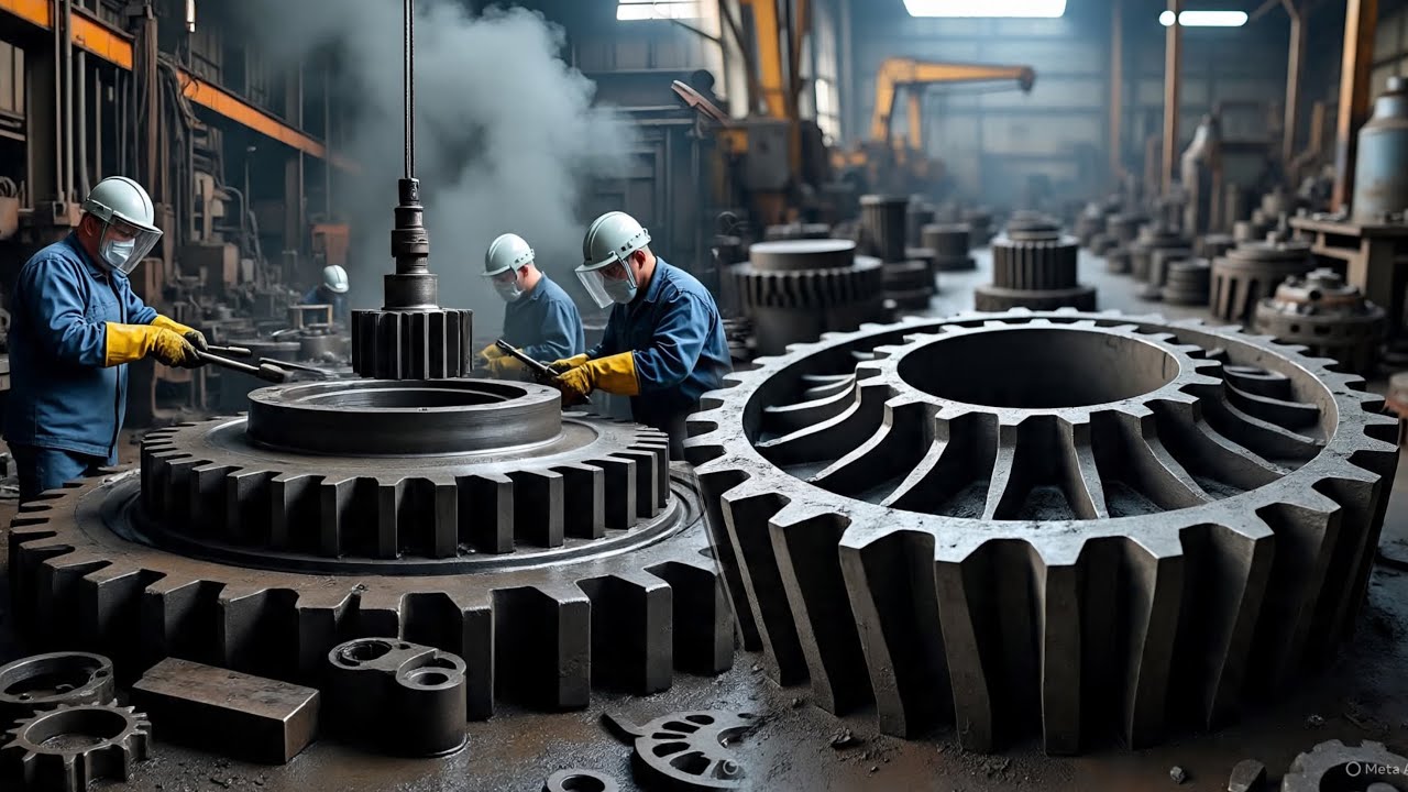 Hugest Industrial Gear It Has Been Made in a Large Factory & it Has ...
