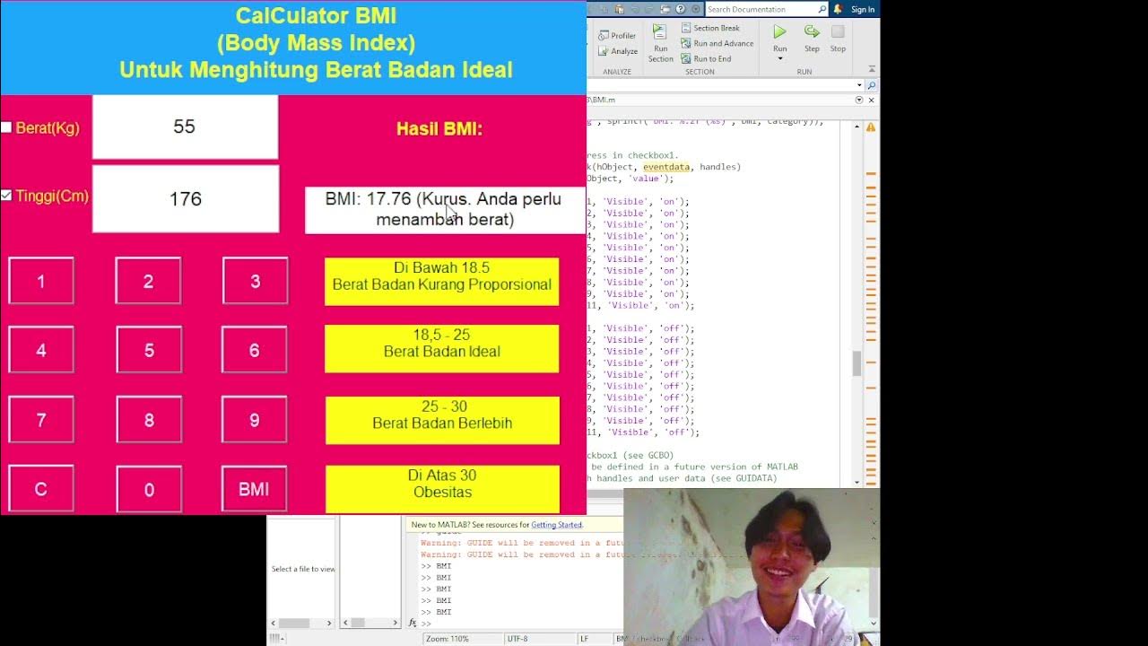 Membuat Program Untuk Menghitung Berat Badan Ideal menggunakan BMI(Body ...