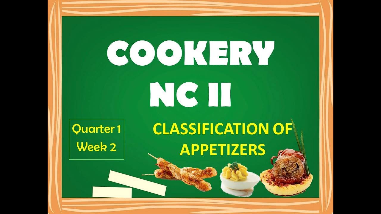 Classification of Appetizers - Quarter 1, Week 2 - YouTube