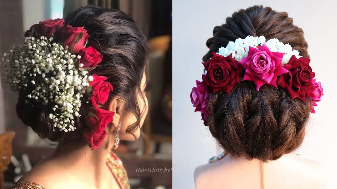 modernist juda hairstyle for saree look | diwali special hairstyle ...