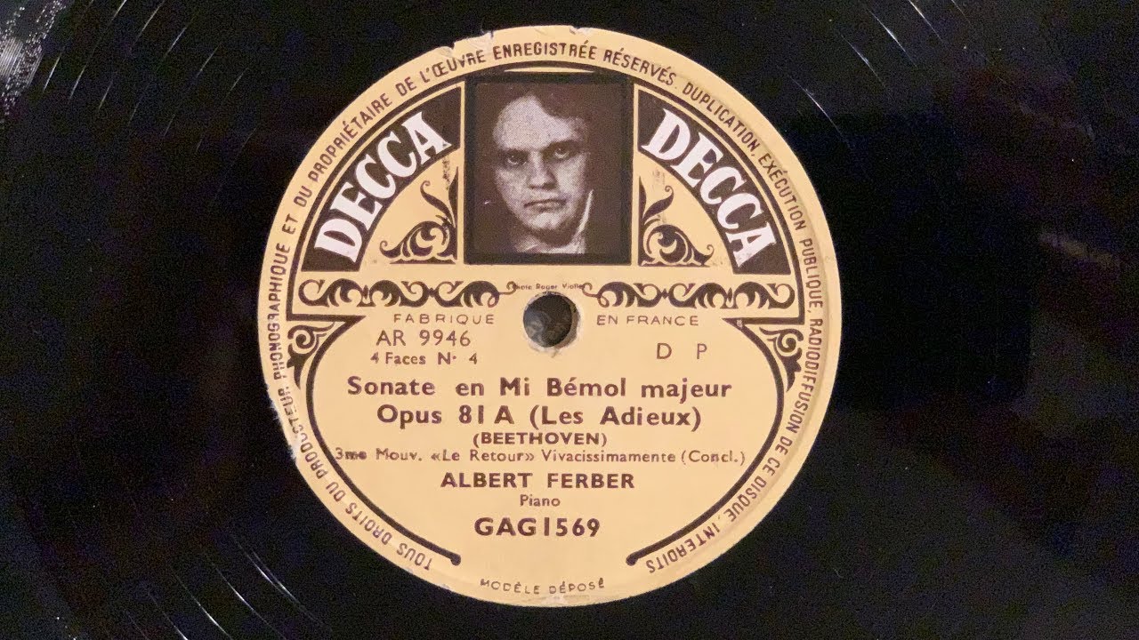 78rpm record: Albert Ferber plays Beethoven - YouTube