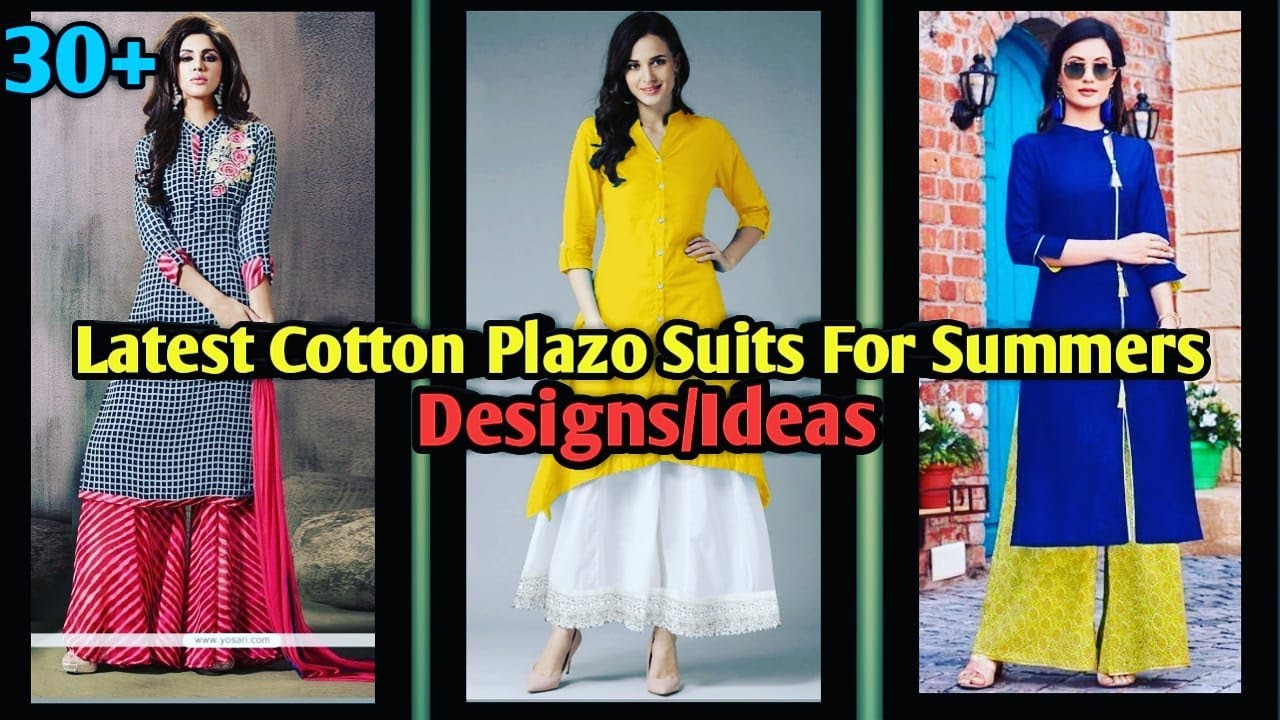 30+ LATEST BEAUTIFUL COTTON PLAZO SUIT DESIGNS FOR SUMMMERS | PAL ...
