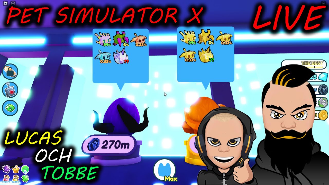 Roblox Pet Simulator X Giveaway and Hatching Golden Galaxy Fox - YouTube