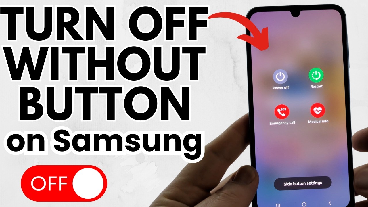 How to Turn Off Samsung Phone Without Button - YouTube