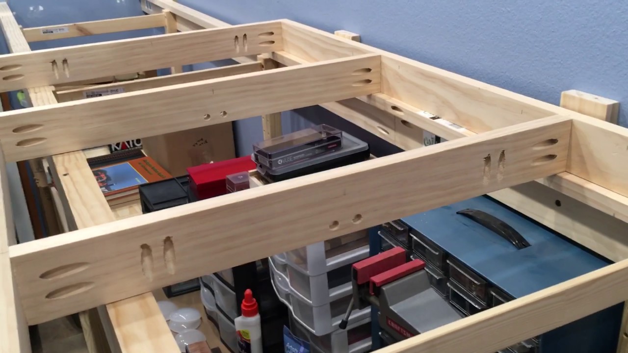 Building Ho Scale around the walls model railroad - YouTube