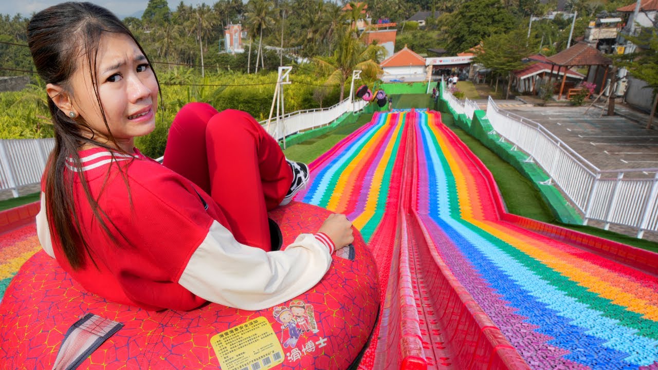 BIKIN JANTUNGAN!! MAIN SELUNCURAN TERPANJANG DI BALI 120 METER!! - YouTube