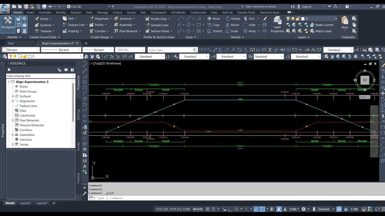 Display Superelevation View in AutoCAD Civil 3D - Part 2 - YouTube