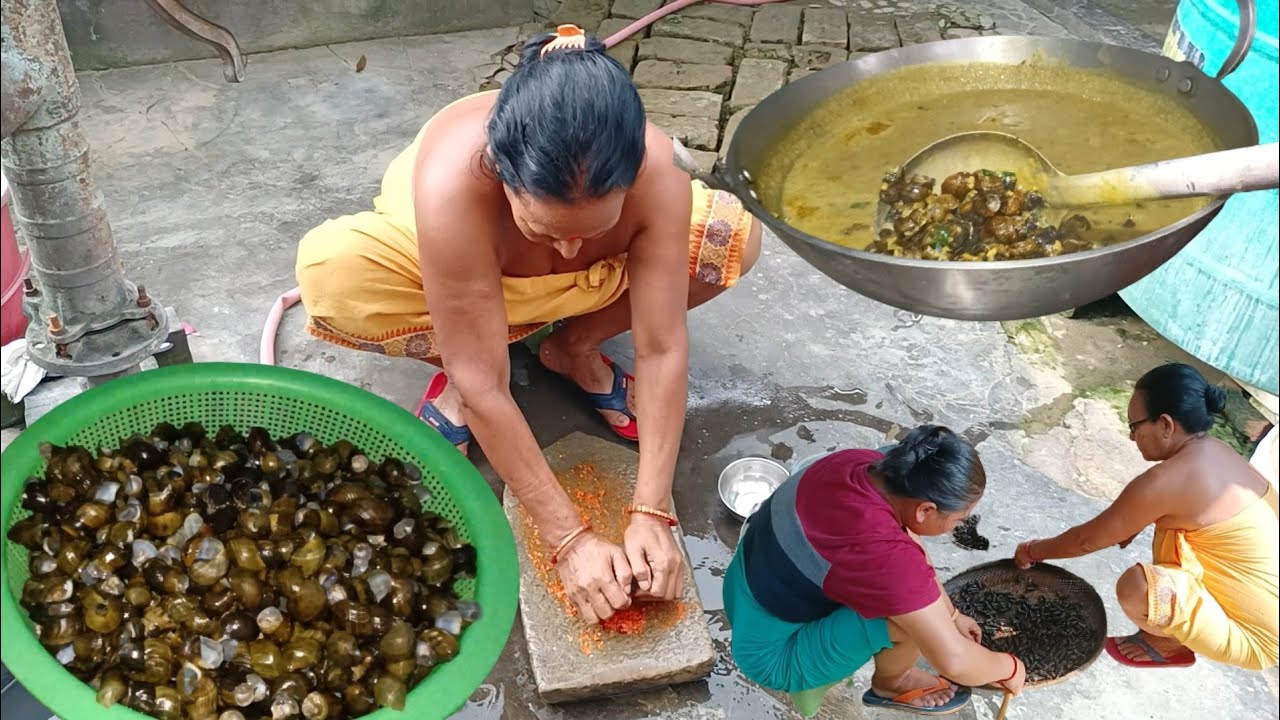 🍲 How to Cook Snail recipe II Snail recipe northeast style II village ...