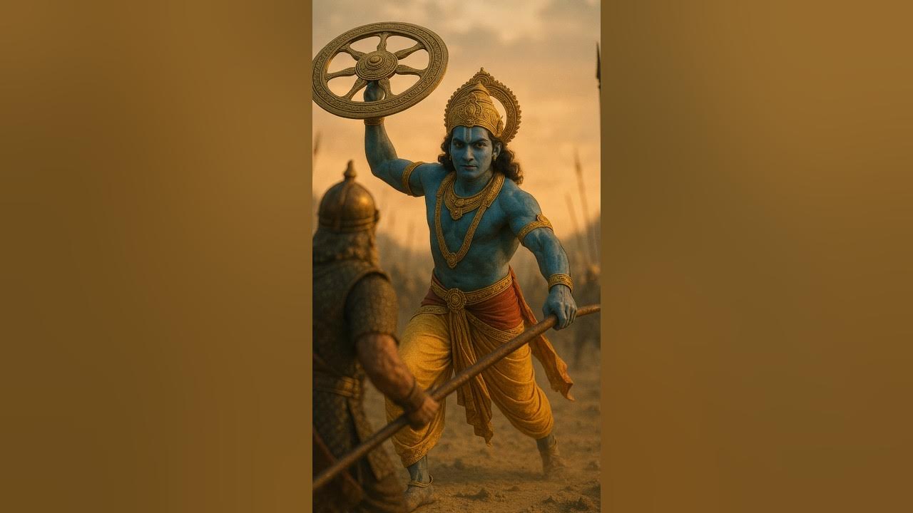Epic Moments of the Mahabharata: From Vishwaroop to the Embrace of Destiny"#krishna # ...