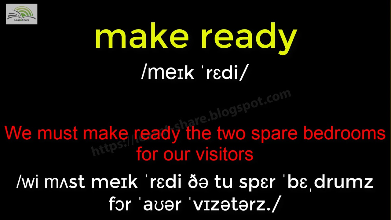 Verb MAKE: Phrasal verbs - idioms, Phrases | Improve English Vocabulary ...