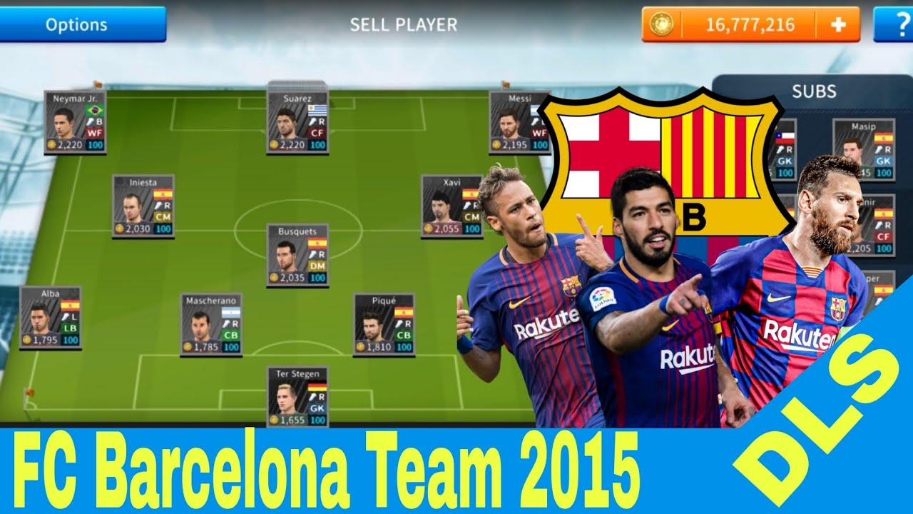 How To Create FC Barcelona Team 2015 in Dream League Soccer 2019 - YouTube