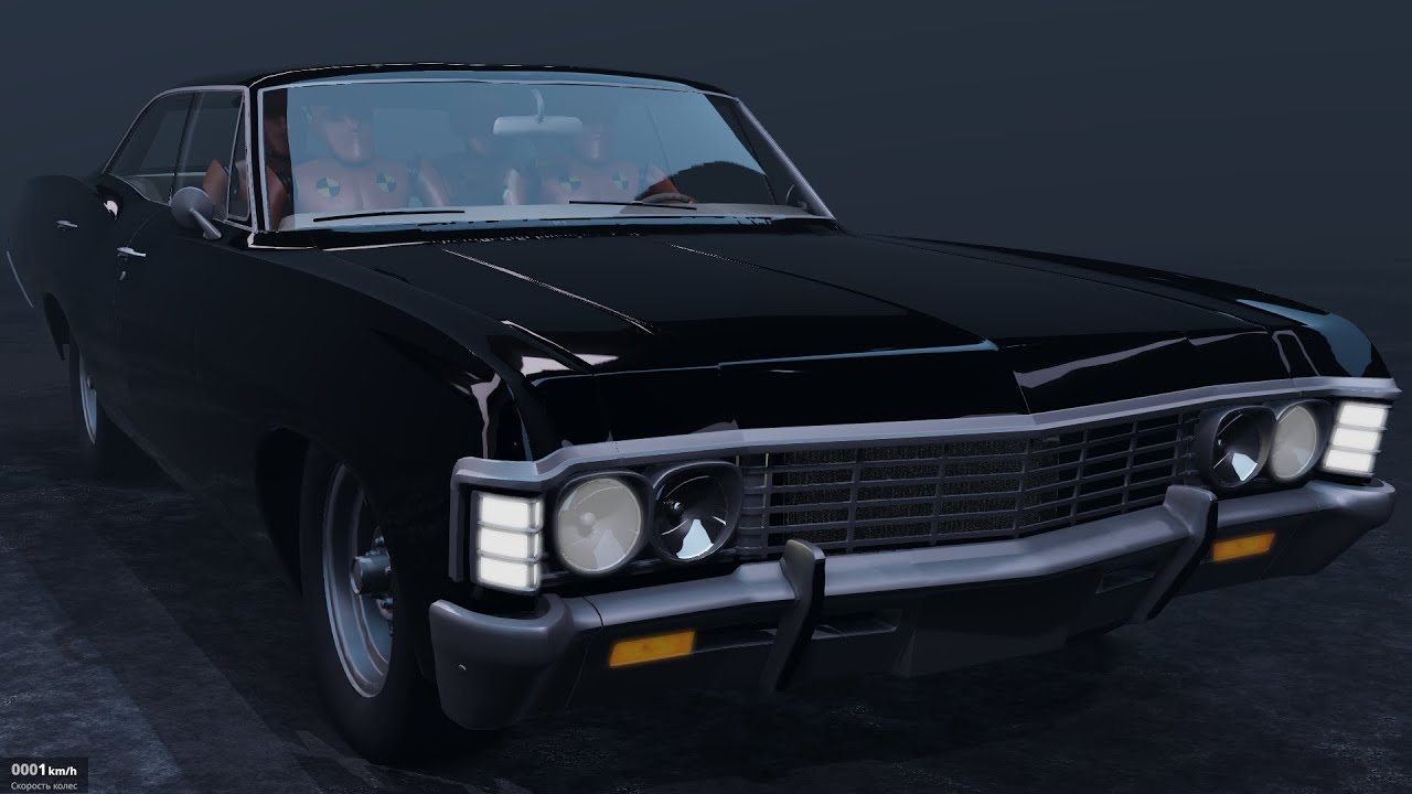 Chevrolet Impala 1967 crash test с манекенами в BeamNG.drive - YouTube