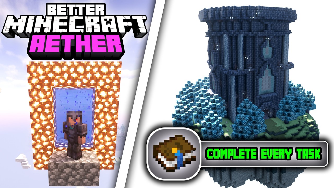 We Survived The Aether In Better Minecraft! - YouTube