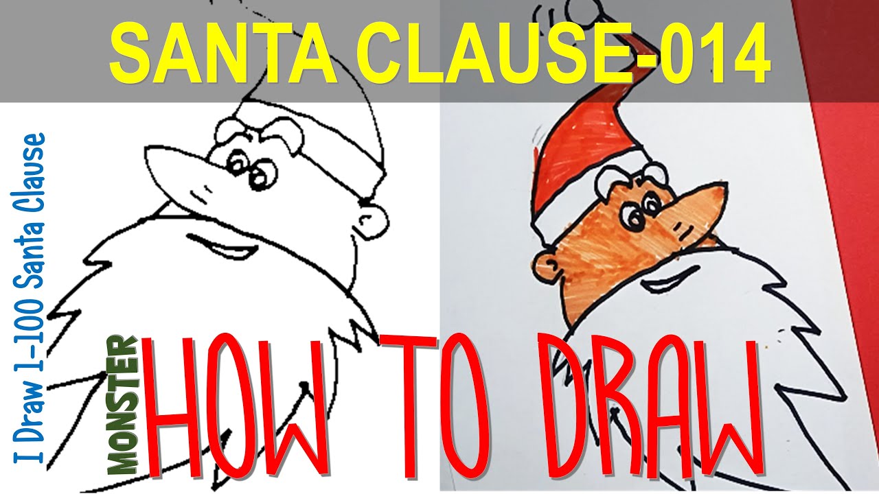 How To Draw santa claus, 12 day of chrismas - YouTube