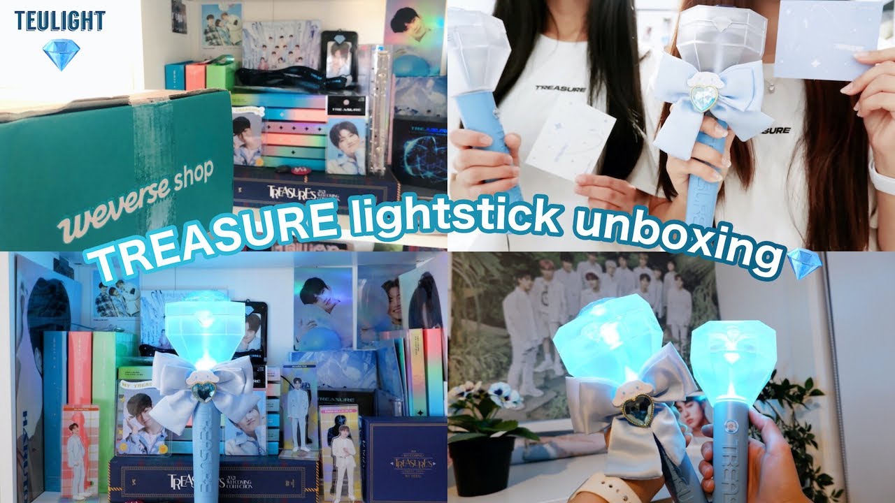 TREASURE official lightstick unboxing with Weverse POB | Teulight 💎🤍 ...