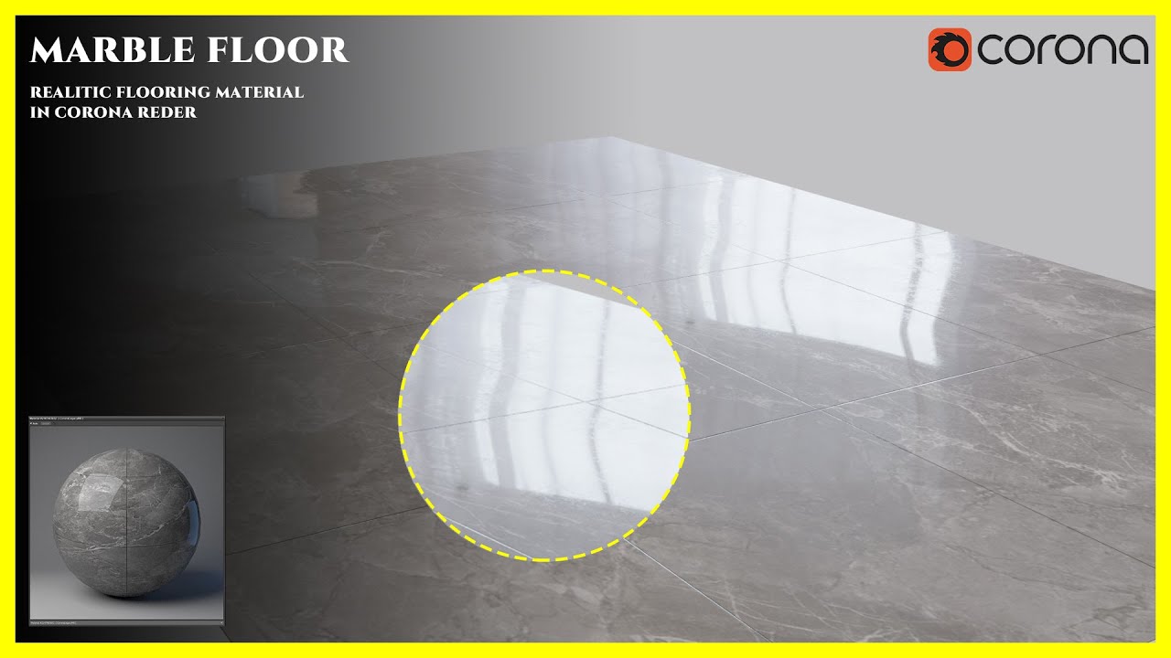 MARBLE FLOORING MATERIAL IN CORONA | REALISTIC MARBLE MATERIAL | 3DS ...