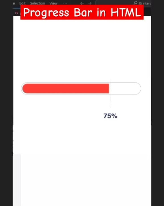 Create Progress Bar in HTML | progress bar using html #shorts #coding #html #shortvideo - YouTube