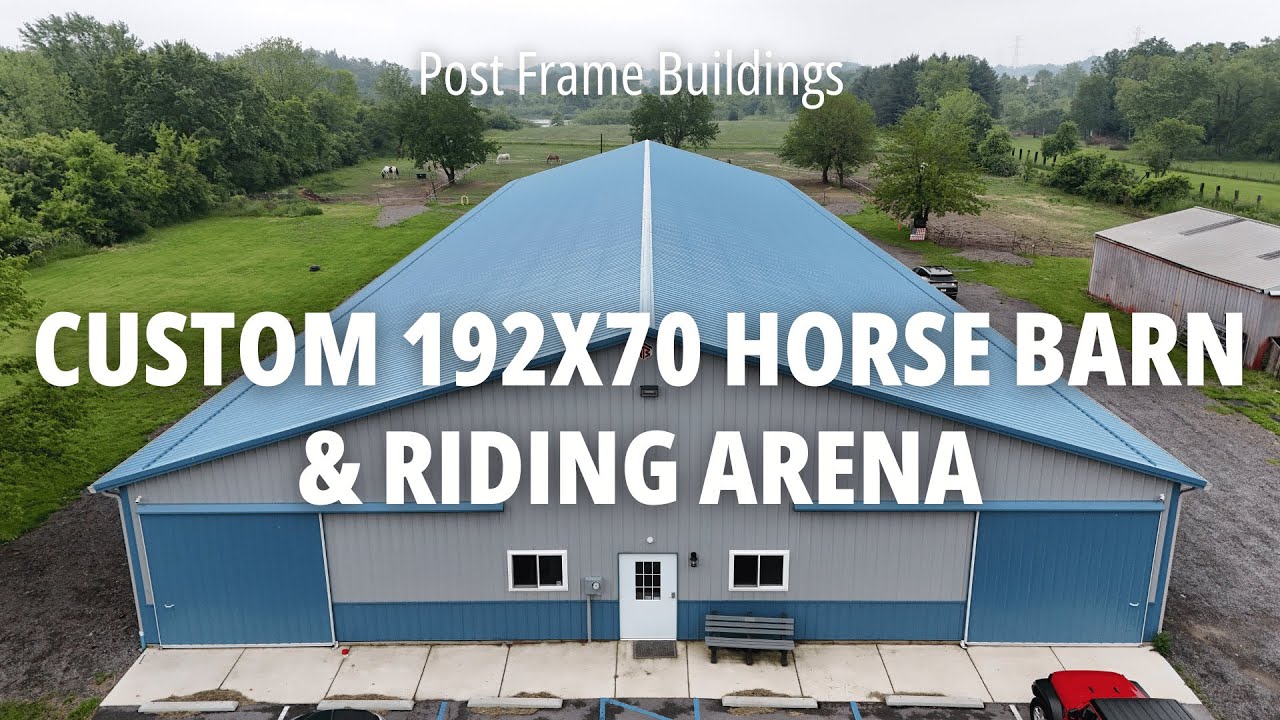 Custom 192x70 Horse Barn/Stables and Riding Arena | Indiana Post Frame ...