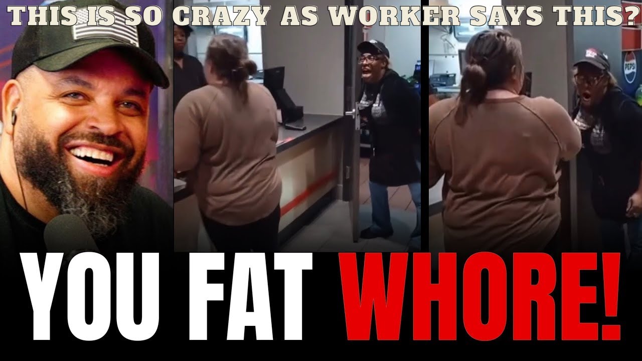 Fat Customer Berates cashier then Chaos Erupts - YouTube