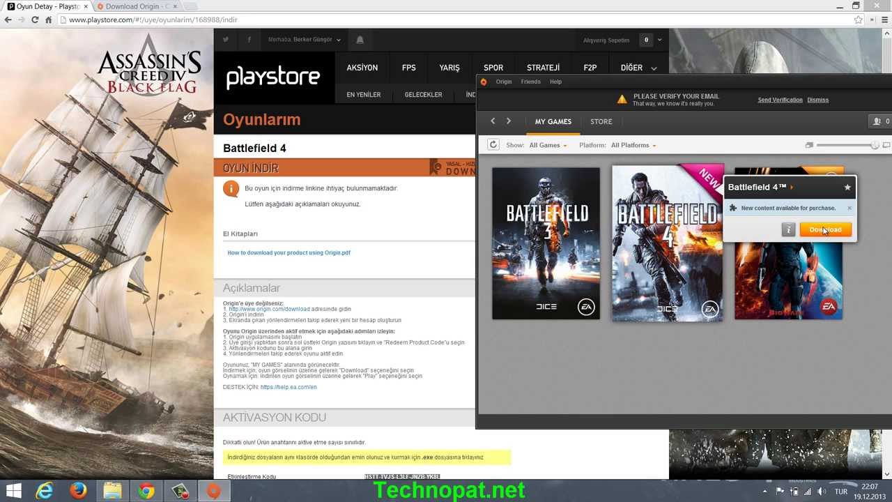 Playstore Origin Key Aktivasyonu Nasıl Yapılır? - YouTube