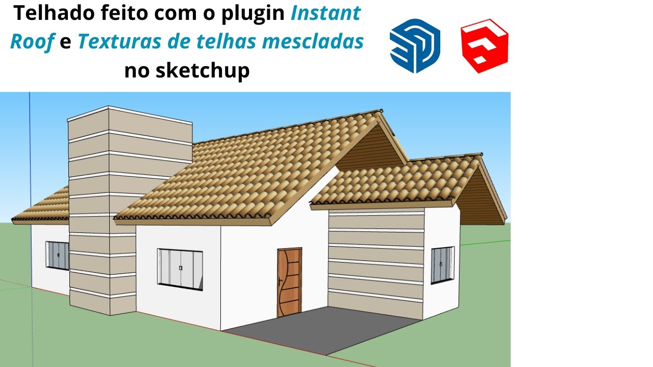 Texturas de telhas Mescladas para fazer telhados com o plugin INSTANT ...