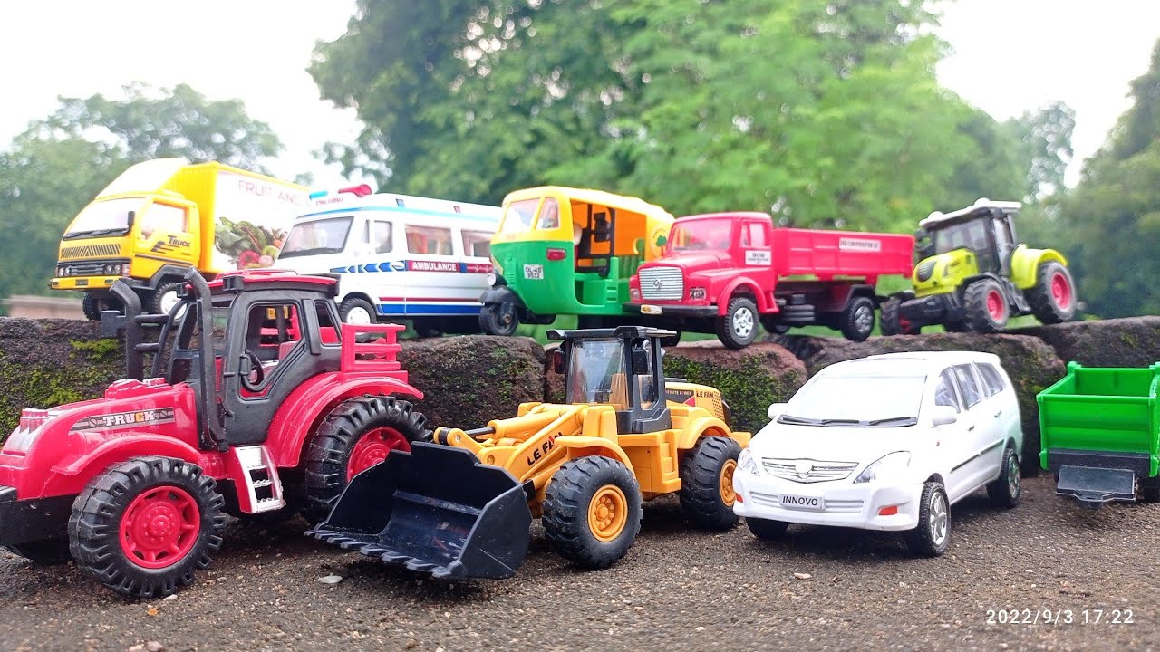 Farm Tractor Show Of Roads Runing | Jcb | Tata Truck | Auto Rickshaw ...