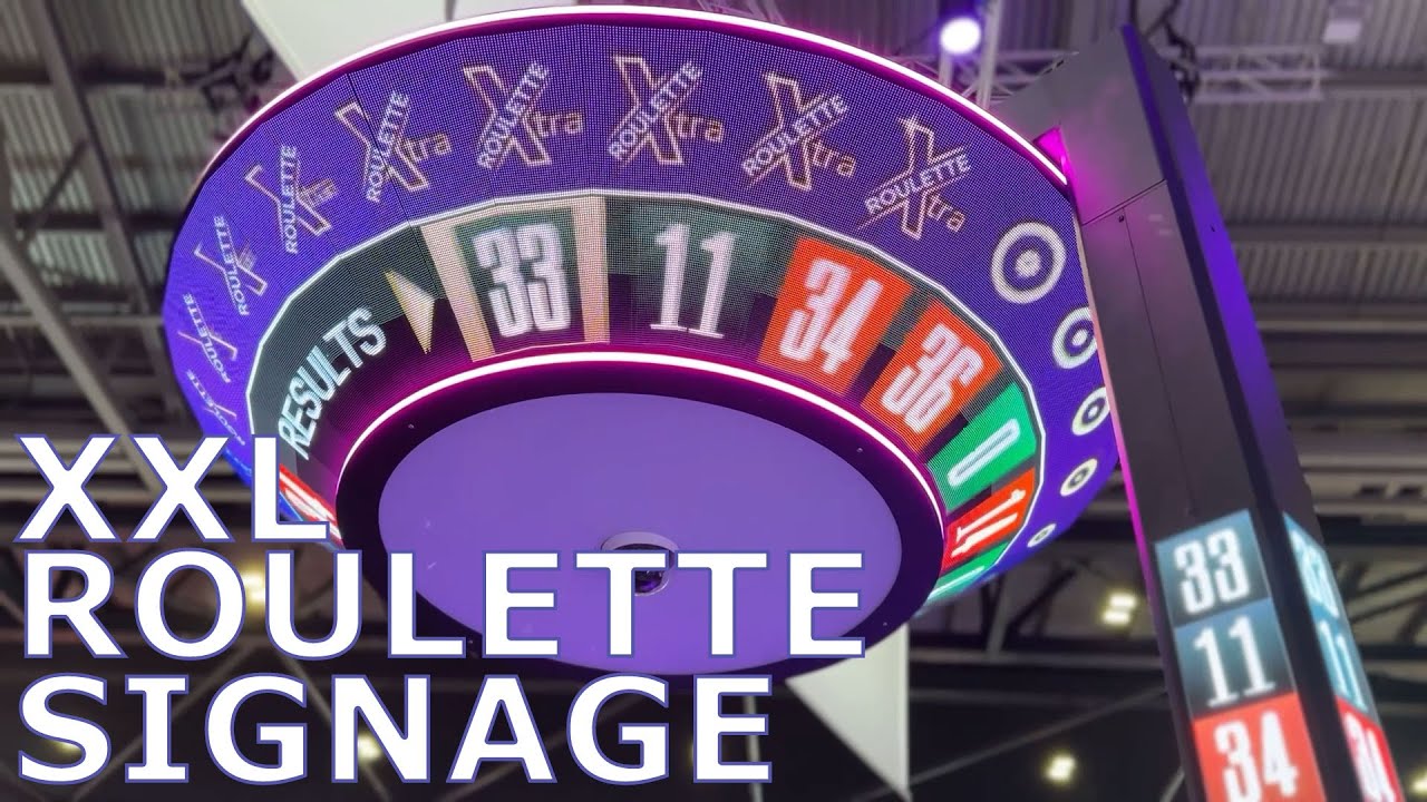 Roulette XXL display signage for casino tables, huge electronic winning ...