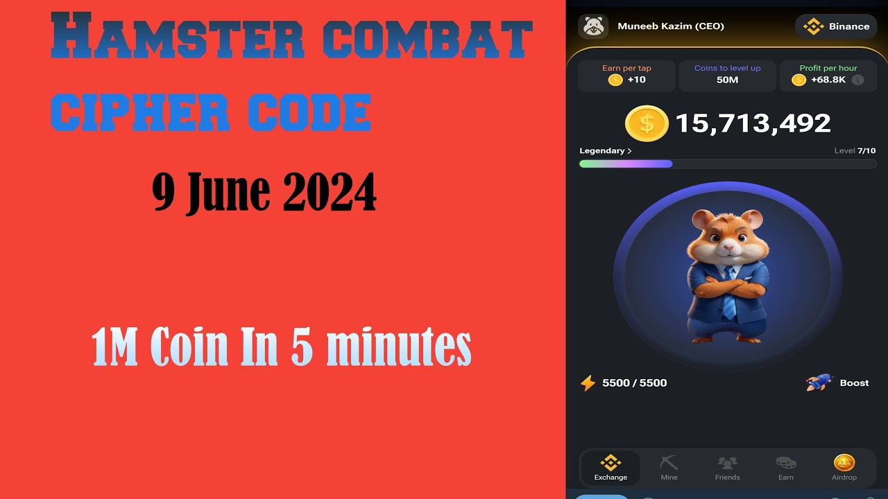 9 June Morse Code Hamster Kombat | 1 Million Points Daily Cipher ...