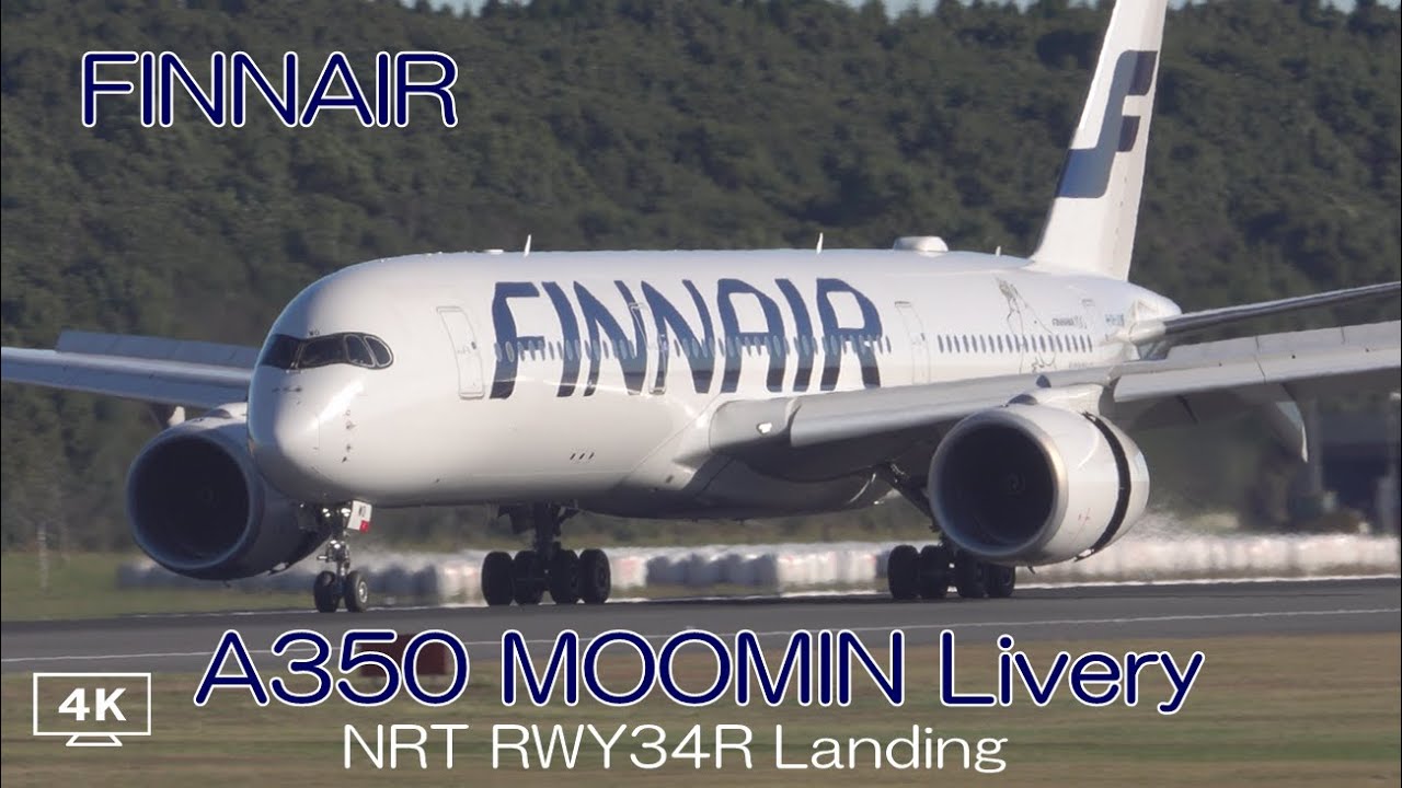 [4K] FINNAIR A350 Moomin Livery at NRT 23/11/14 Live stream Cut Off ...