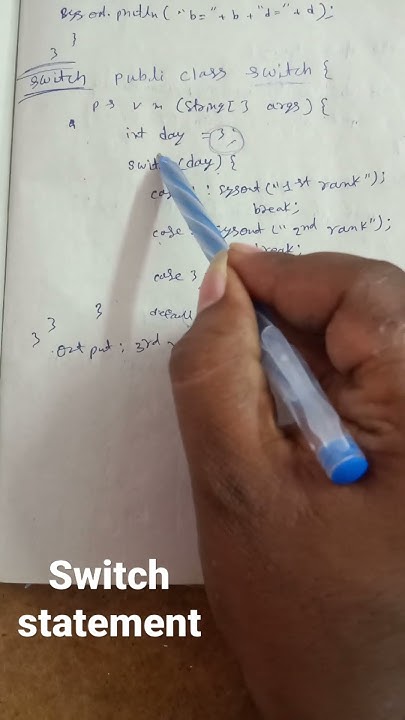 How To Write A Switch Statement In Java - Youtube