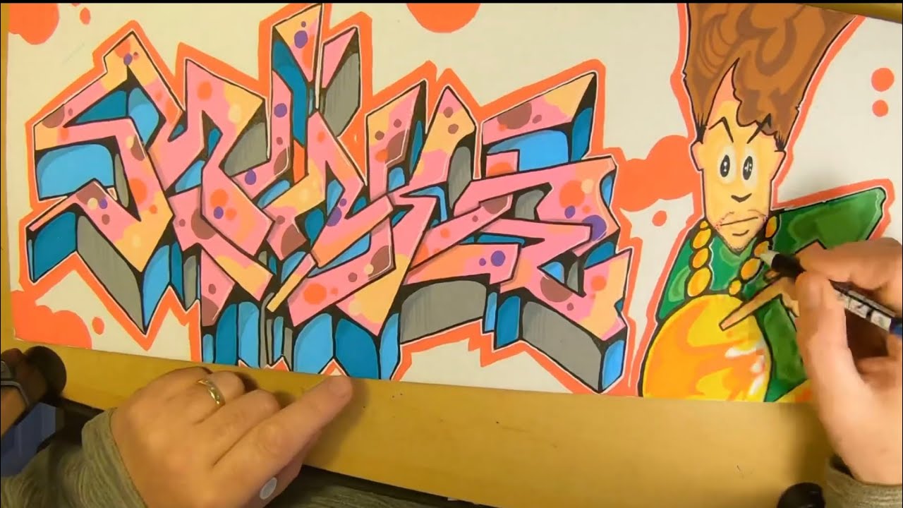 POSCA/PAINT GRAFFITI CANVAS!! - YouTube