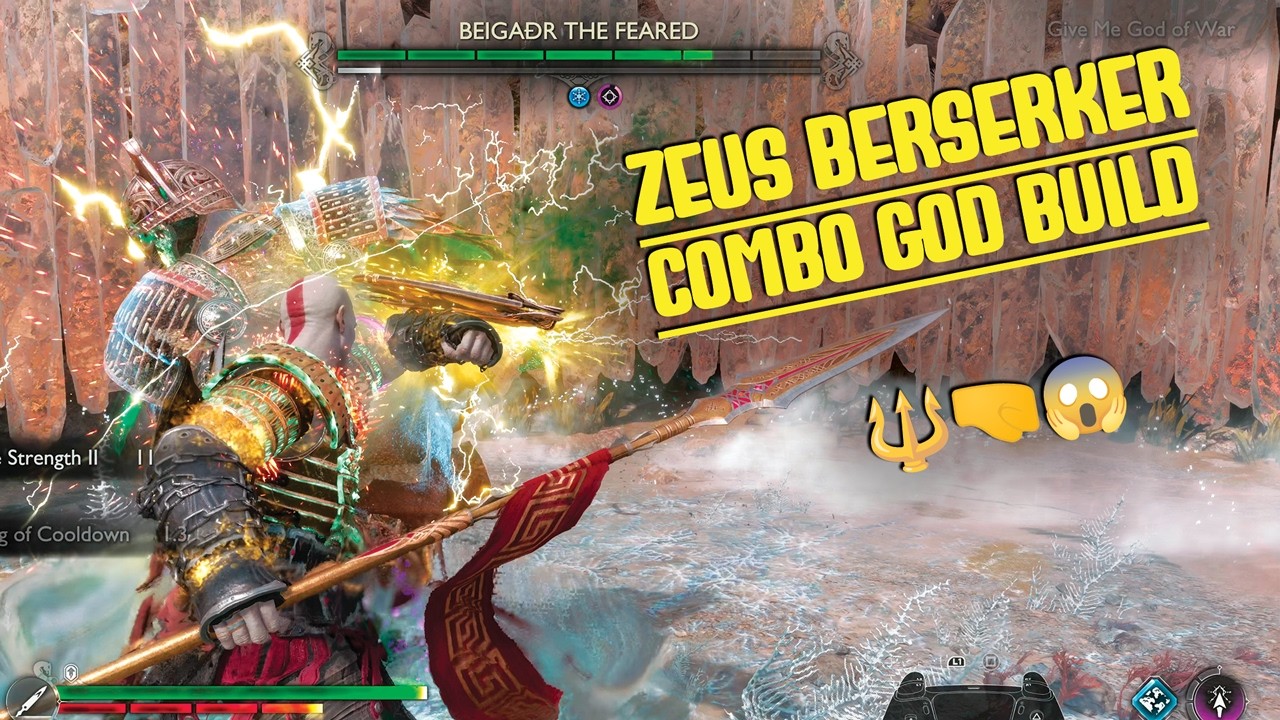 Zeus Berserker Combo God Build 🔱🤜😱 Gna And All Berserkers | God Of War ...