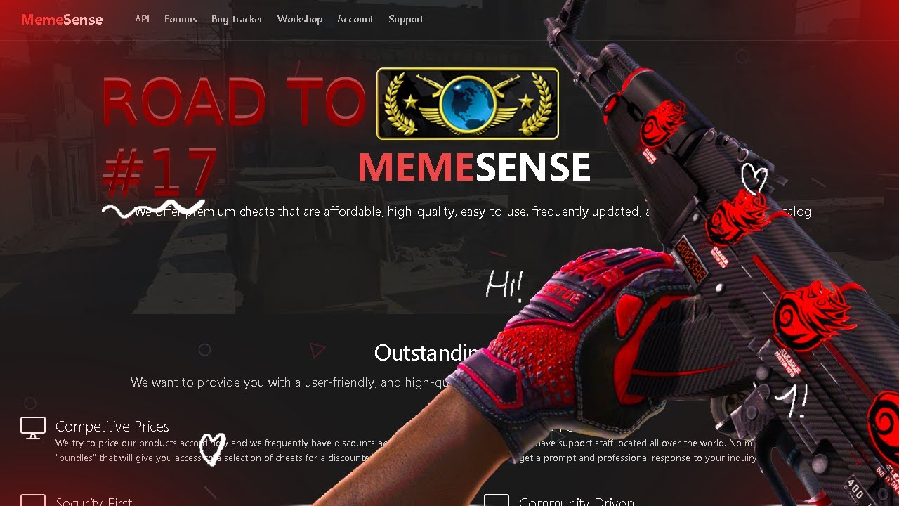 Legit Cheating CS:GO ft. memesense.gg #17 | ROAD TO GLOBAL | - YouTube