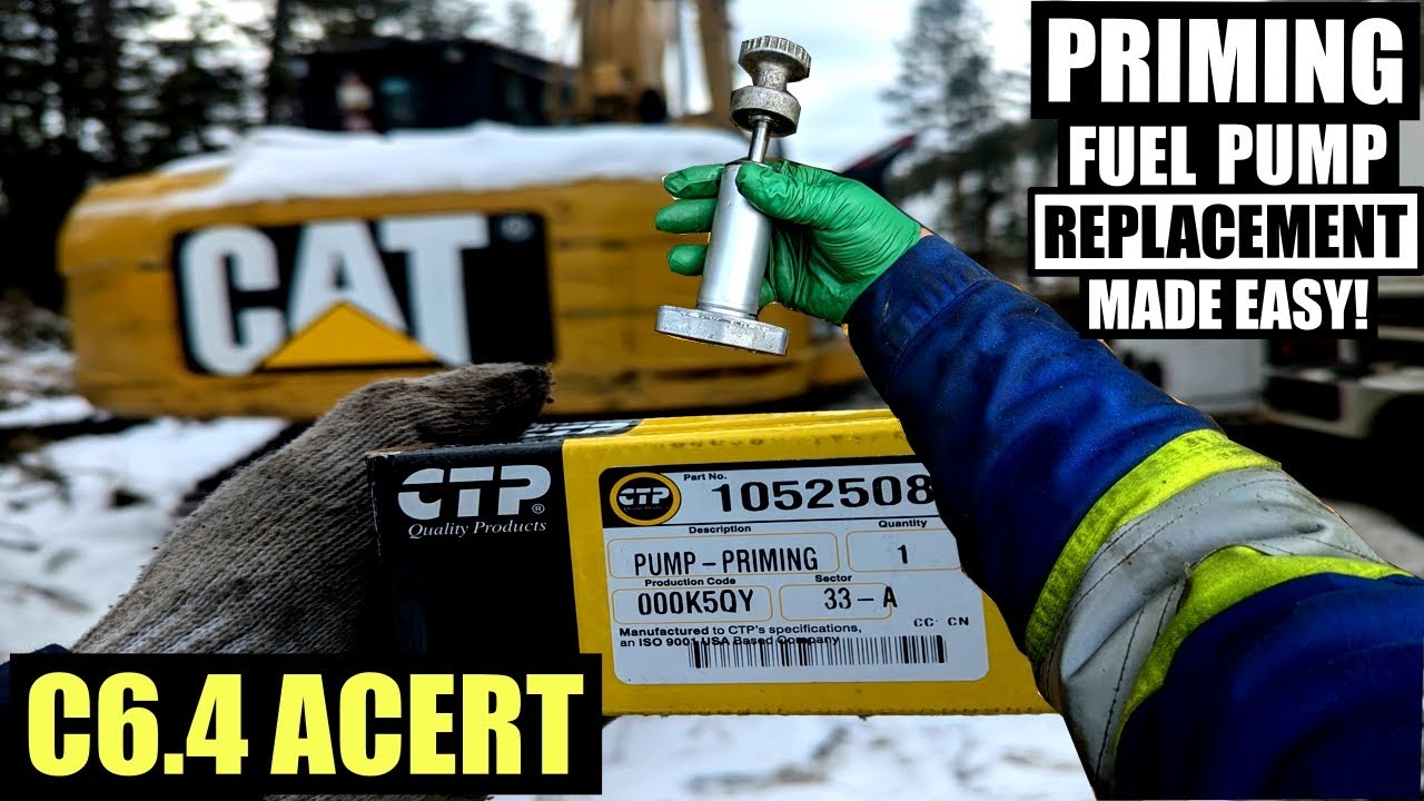 Replacing CAT C6.4 ACERT Fuel Priming Pump Made Easy. - YouTube