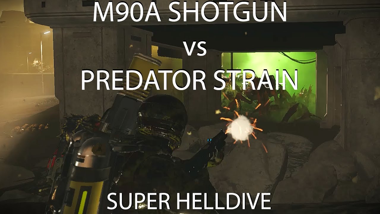Helldivers 2 - M90A Shotgun vs Predator Strain - ODST Halo Warbond ...