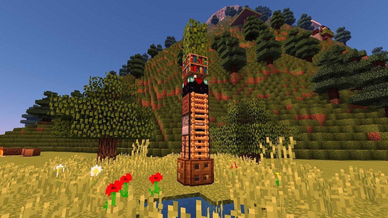 Minecraft: 1x1 House (ish) Tutorial - YouTube