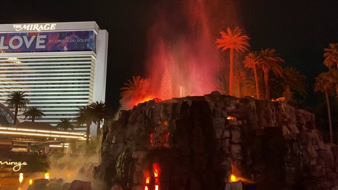 EXPLORING VEGAS MIRAGE VOLCANO #1 - YouTube