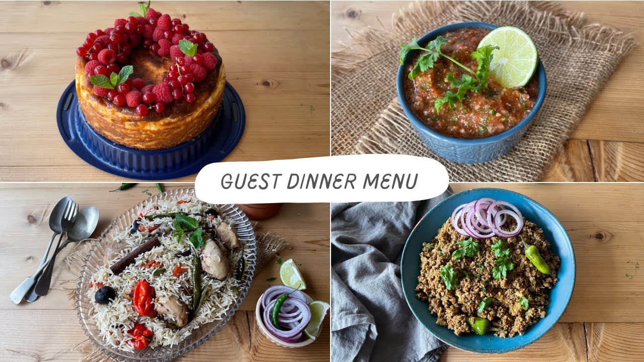4 Recipes for Tasty Dinner Party/ Guests Dinner Menu Ideas - YouTube