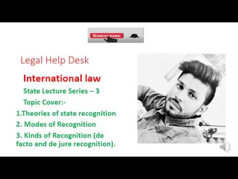 #Recognition of State in International Law #Theories of recognition of ...