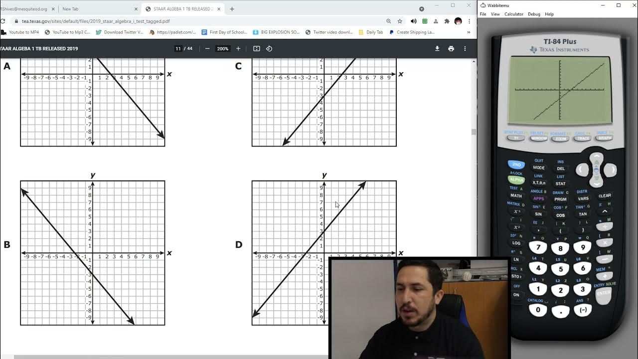 TI - 83 TI - 84 Algebra 1 STAAR Test Help 2019 Easiest. Fastest. Best ...
