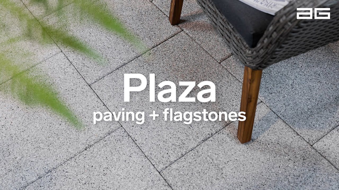 Plaza paving blocks + flagstones - YouTube