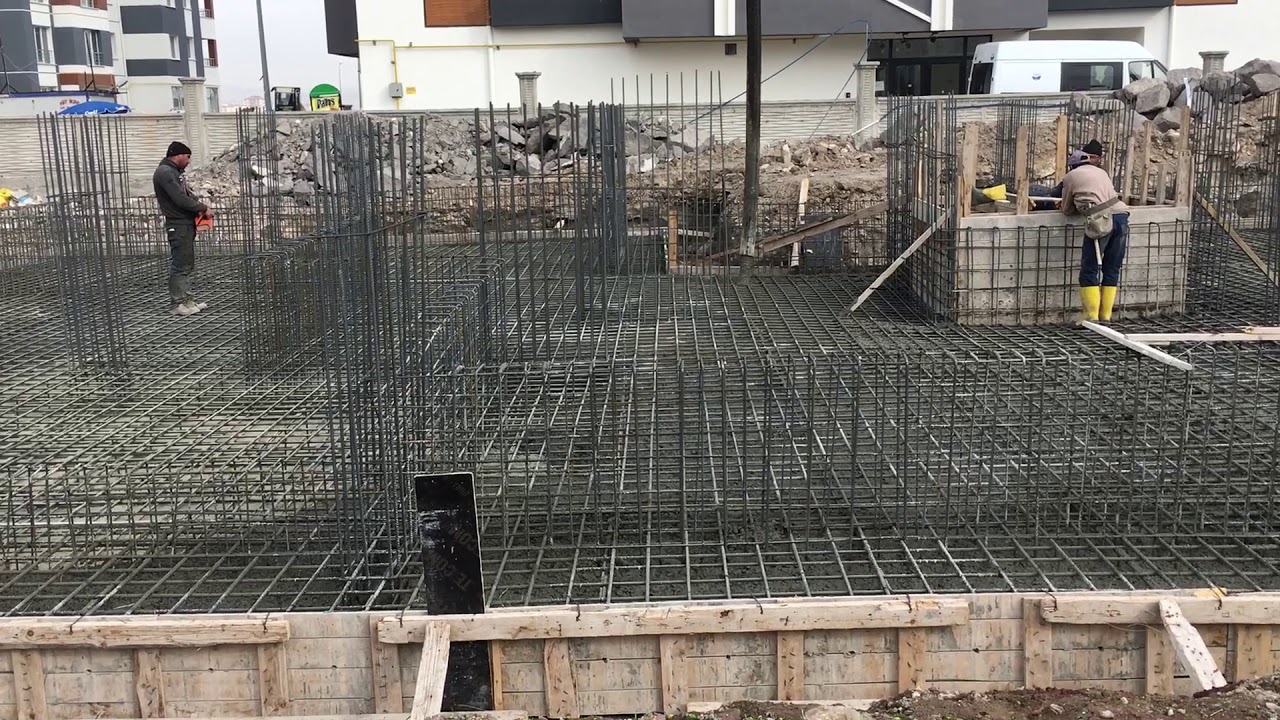C25 Radye Temel Beton Dökümü - YouTube